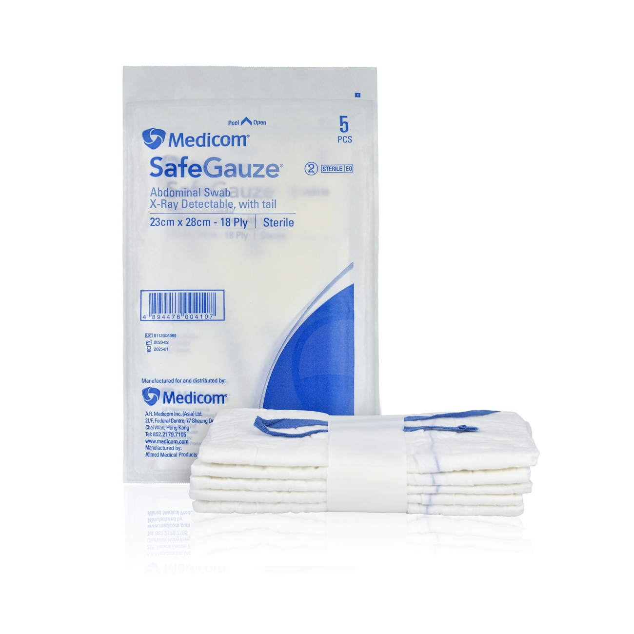 SafeGauze X-Ray Detectable Abdominal Swab - Sterile | A. R. Medicom Inc ...