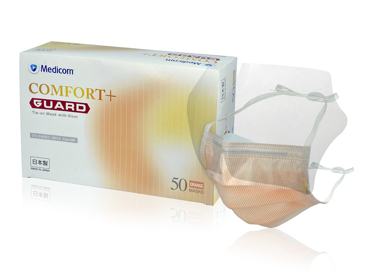COMFORT+ Guard Tie-On Type IIR Mask With Visor | A. R. Medicom Inc ...
