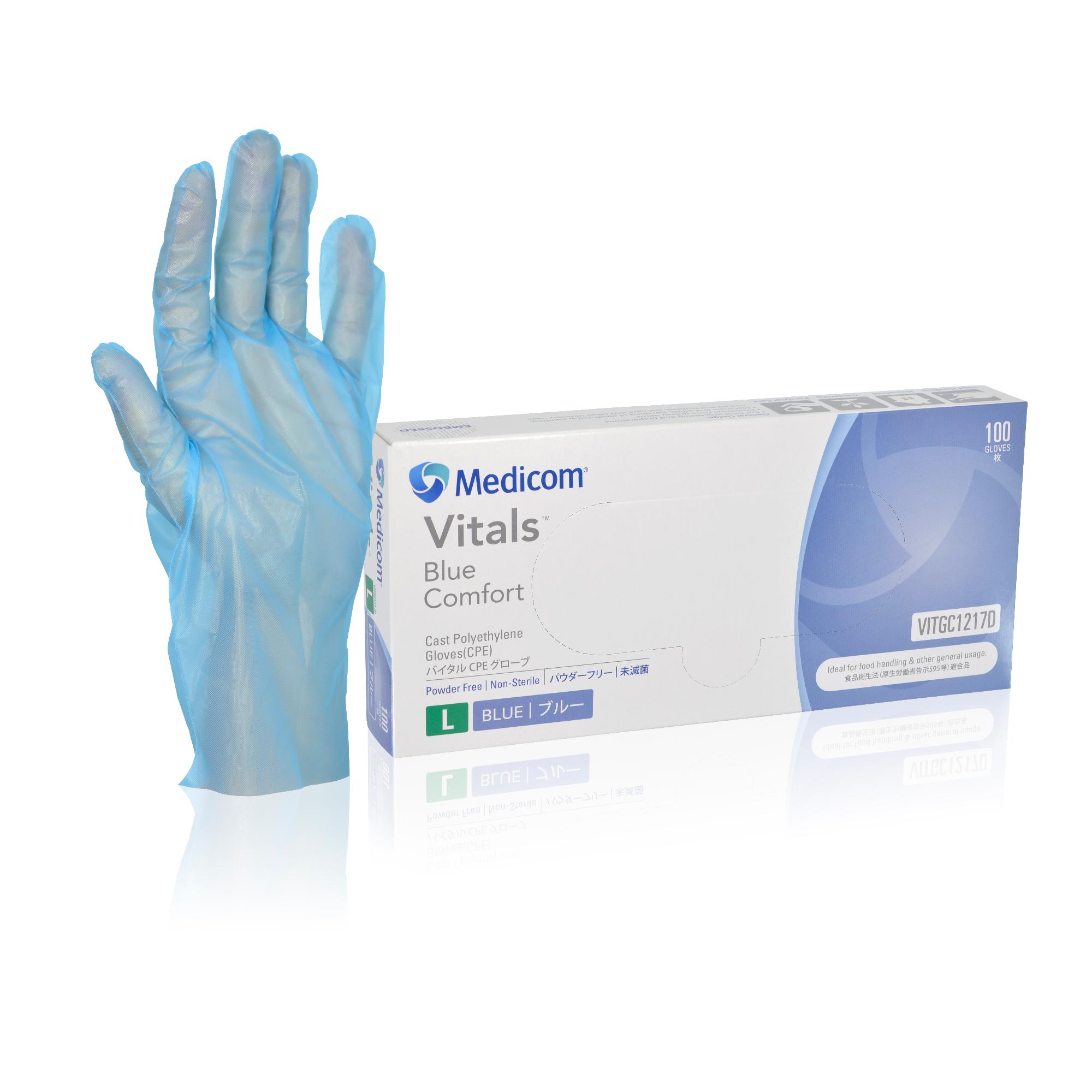 Vitals Blue Comfort CPE Glove | A. R. Medicom Inc. (Asia) Ltd.
